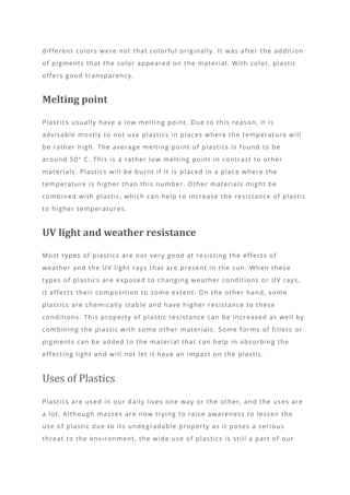 Properties Uses and Complications of Plastic .pdf
