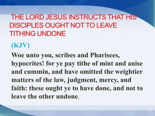 Proper Tithing to receive the promised Blessings | PPT