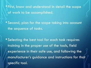 Proper tools selection | PPTX