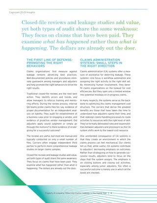 Property & Casualty: Deterring Claims Leakage in the Digital Age | PDF