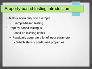 Property based-testing | ODP | Web Development | Internet