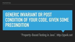 Property-based testing with Java | PPT