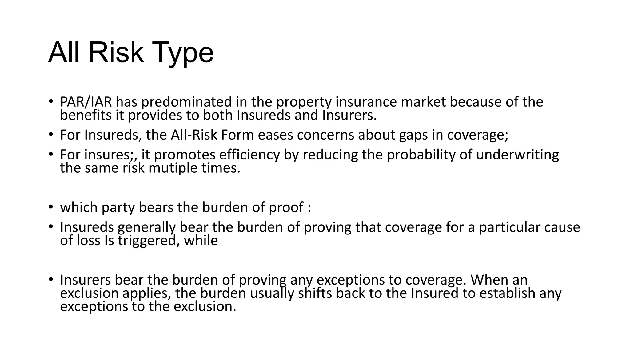 Property all risk and business interruption training | PPTX