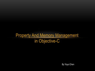 Property and MM with ARC in Objective-C | PPT