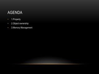 Property and MM with ARC in Objective-C | PPT