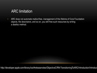 Property and MM with ARC in Objective-C | PPT