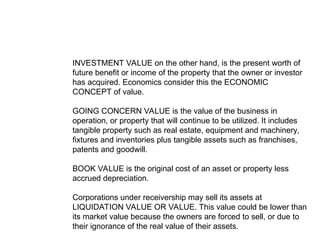 Appraisal of Real Estate & Chattel Property Appraisal | PPT