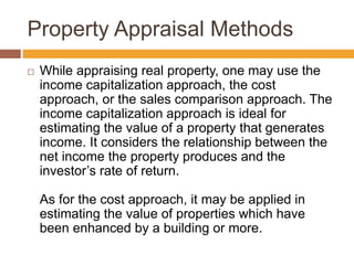 Property Appraisal Methods | PPTX