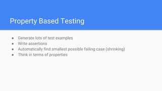 Property Based Testing | PPT