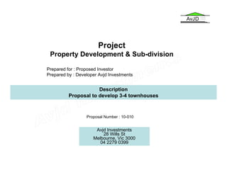 Property Development Proposal (Crevelli St) | PDF