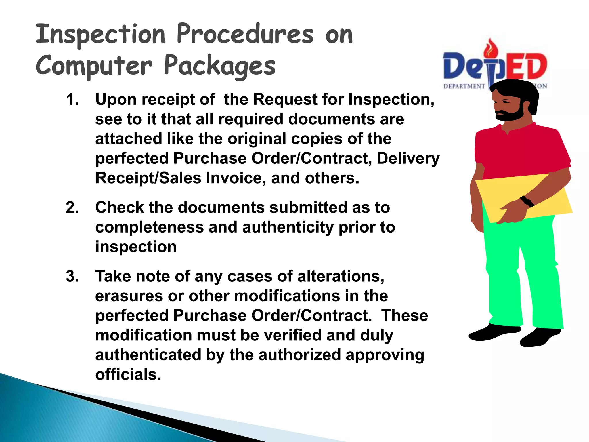 Procedures on Acceptance, Inspection and Recording of Deliveries | PPTX