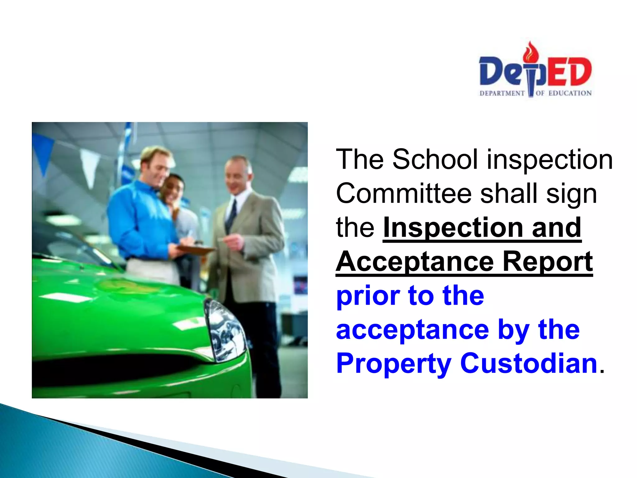 Procedures on Acceptance, Inspection and Recording of Deliveries | PPTX