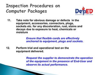 Procedures on Acceptance, Inspection and Recording of Deliveries | PPTX
