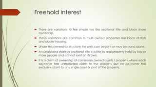 Property Interests ,and their effects on valuation techniques | PDF