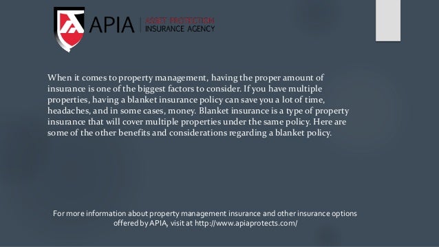Property Management Blanket Insurance: A Quick Guide