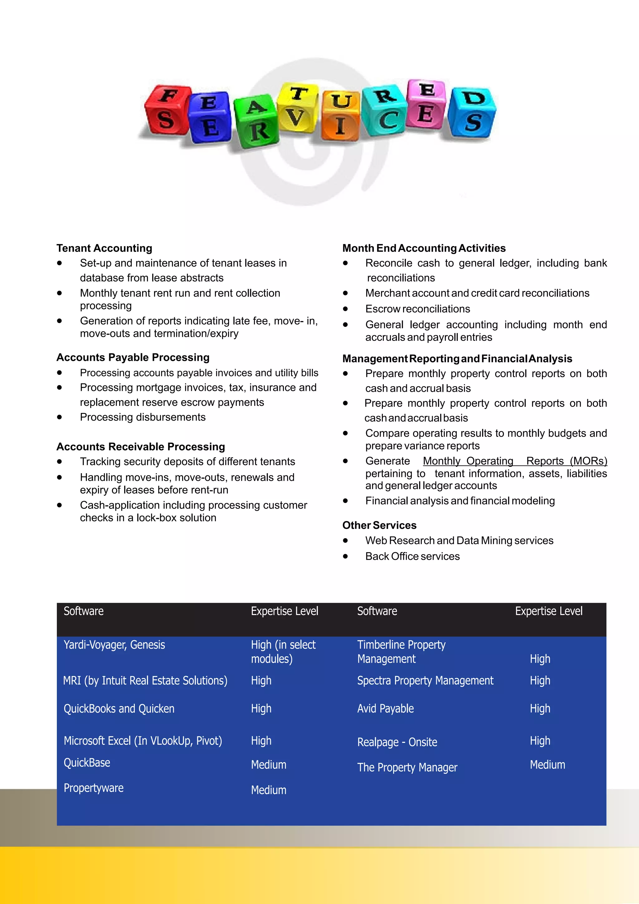Property Management Accounting Outsourcing | PDF