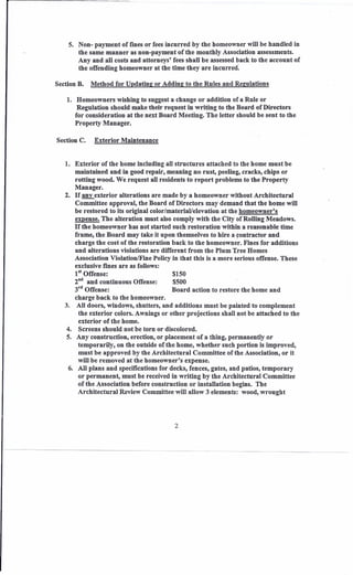 Property Management Rules & Regulations Authored by Carol Halenar | PDF