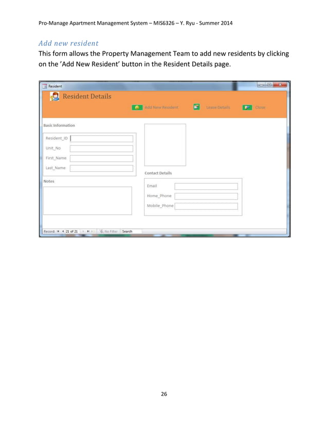 Property management system database | PDF | Apartments | Real Estate