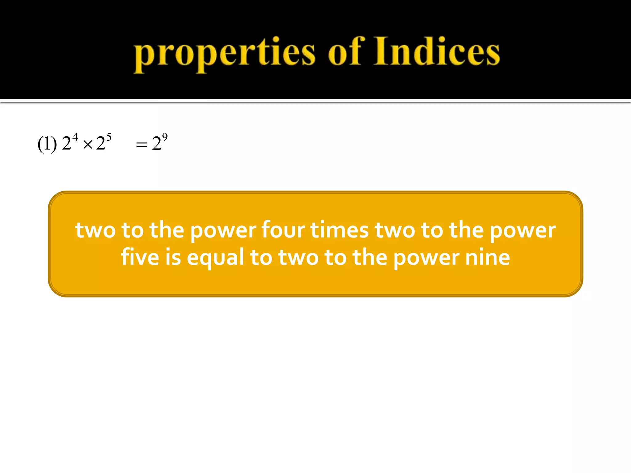 Property of indices | PPTX