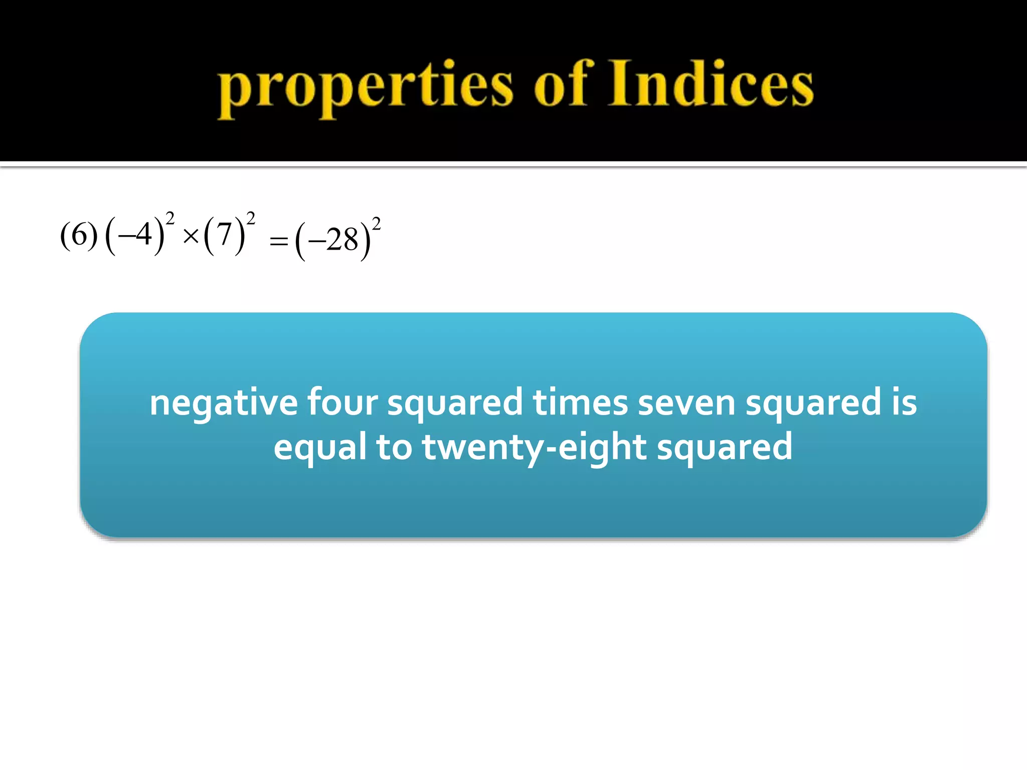 Property of indices | PPTX