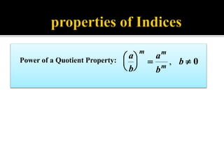 Property of indices | PPTX