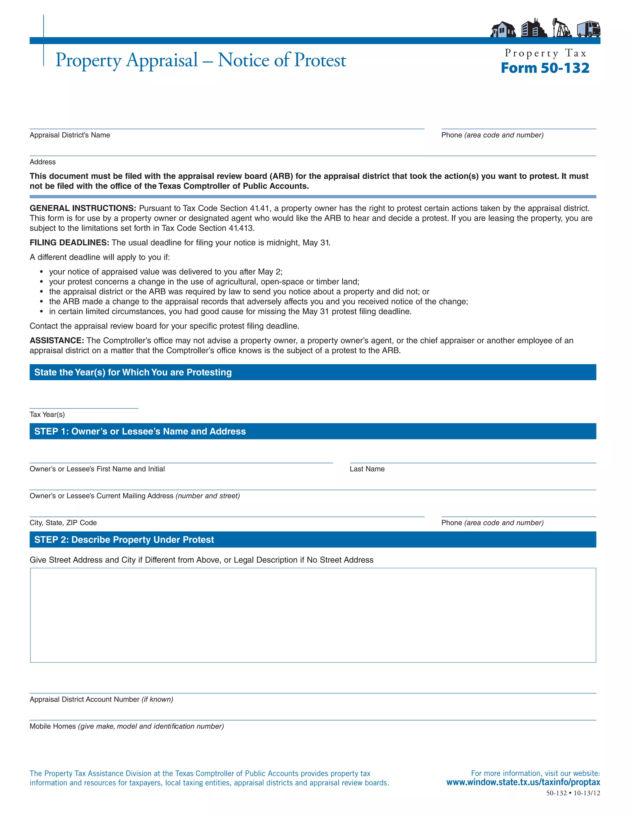 Property Tax Protest Form | PDF
