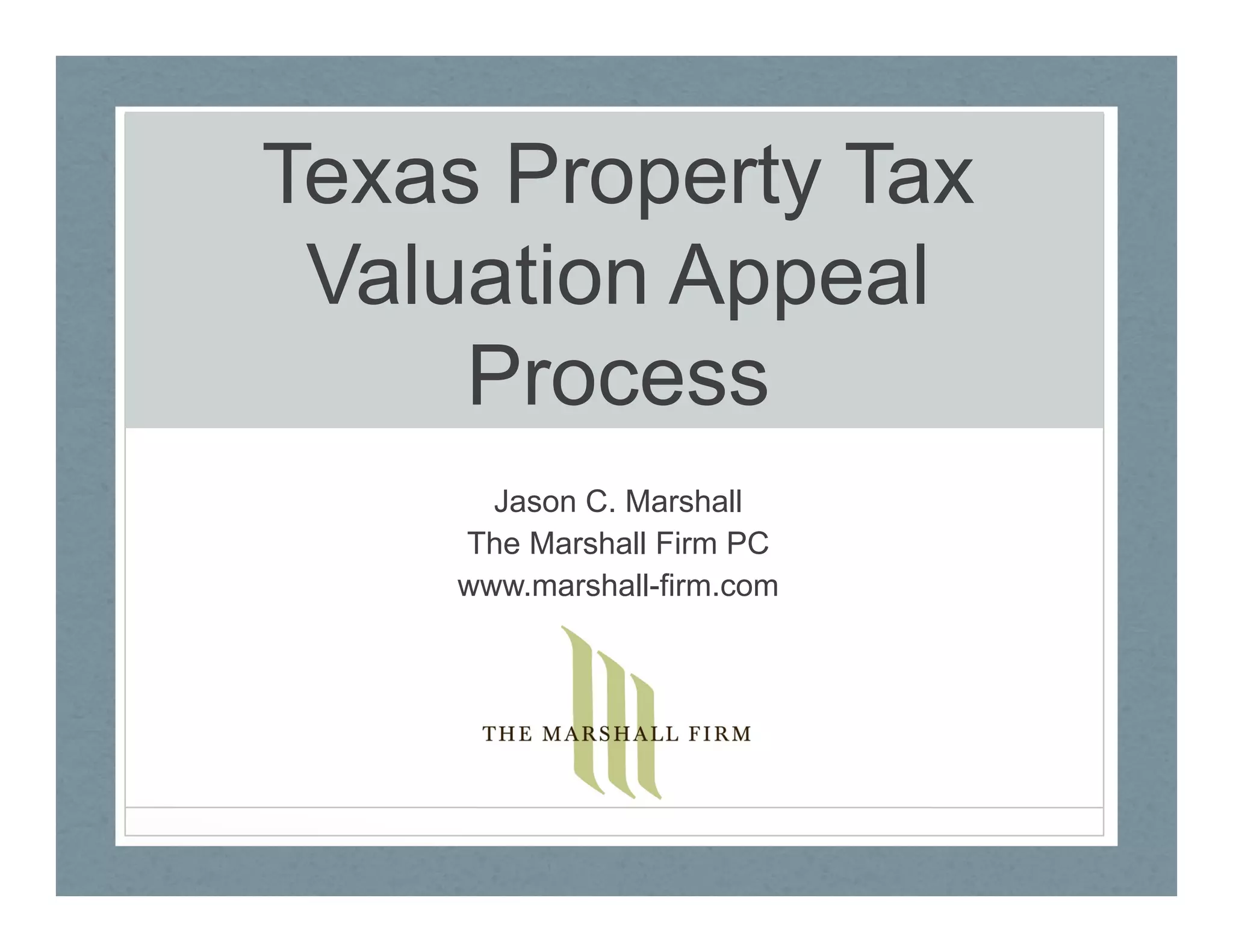 Property Tax Valuation Process | PDF