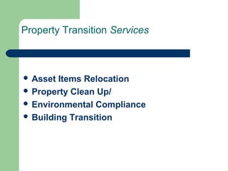 Property Transition Ppt | PPT