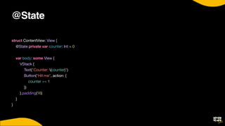 Property wrapper and how to use them with mvvm in swift ui i copy | PPT