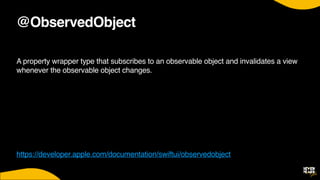 Property wrapper and how to use them with mvvm in swift ui i copy | PPT