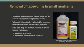 Proper use of dewormers | PPT