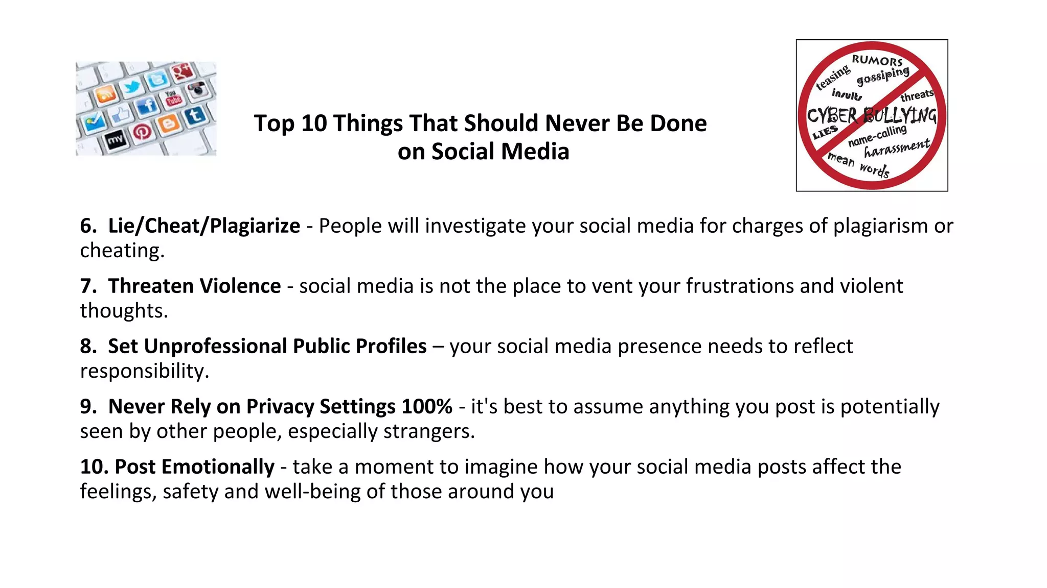 Proper use of social networking sites | PPT