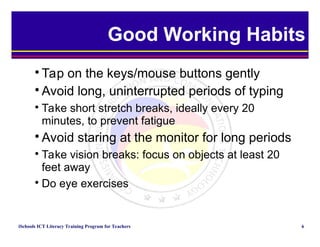 Proper Use of the Computer Ergonomics.ppt