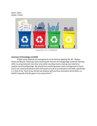 Proper waste management at home | PDF