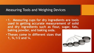 PROPER WAY OF MEASURING INGREDIENTS.pptx | Cooking | Food & Drink