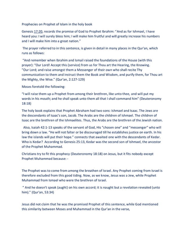 Prophecies on Prophet of Islam in the holy book.pdf