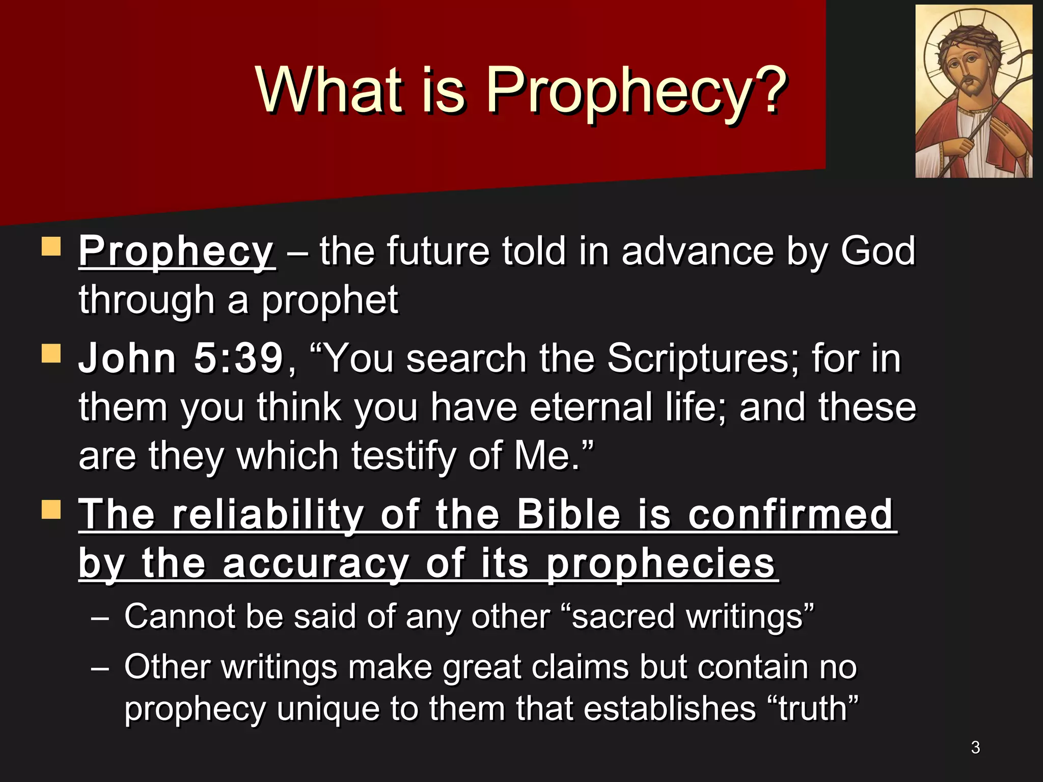 Prophecy fullfilment | PPT