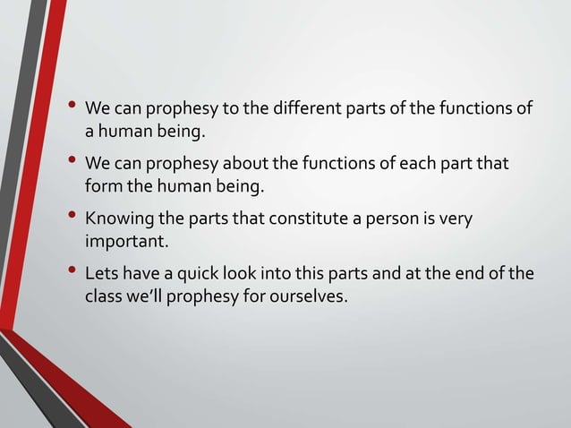 Prophesying words of divine destiny to self. | PPT