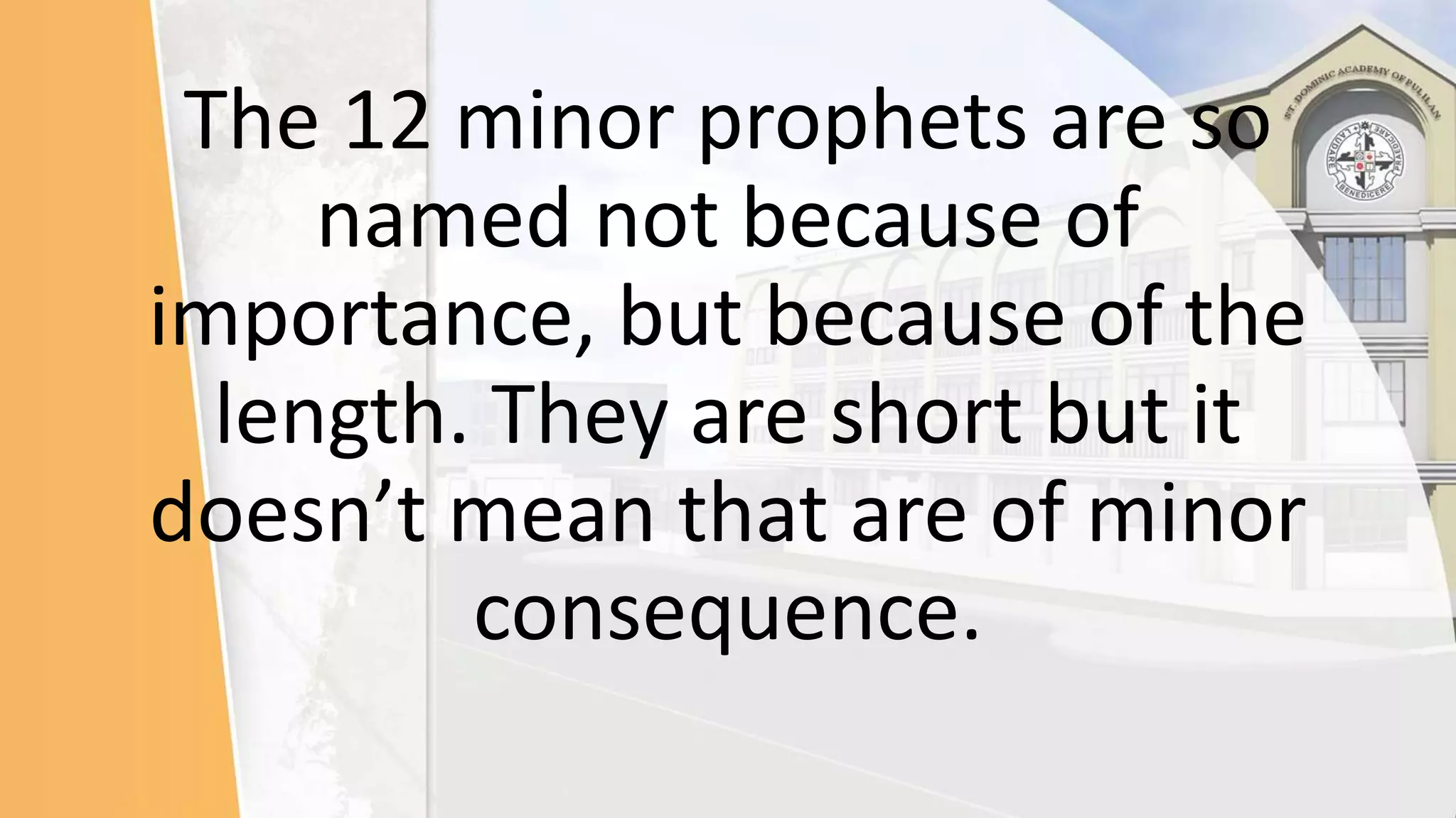Major and Minor Prophets | PPTX
