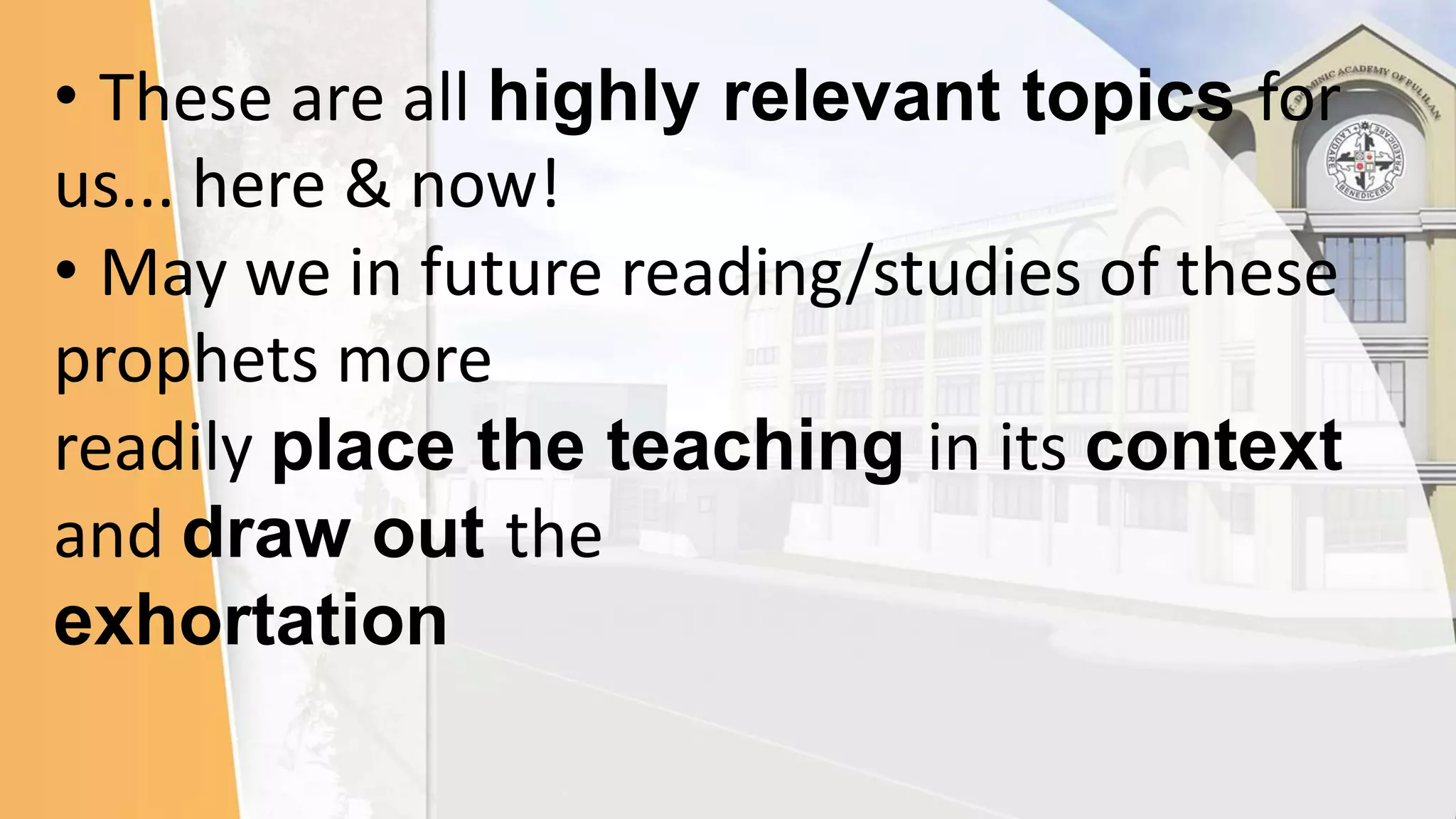 Major and Minor Prophets | PPTX