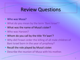 prophet-musaAS pptx powerpoint presntation and full ppt | PPT