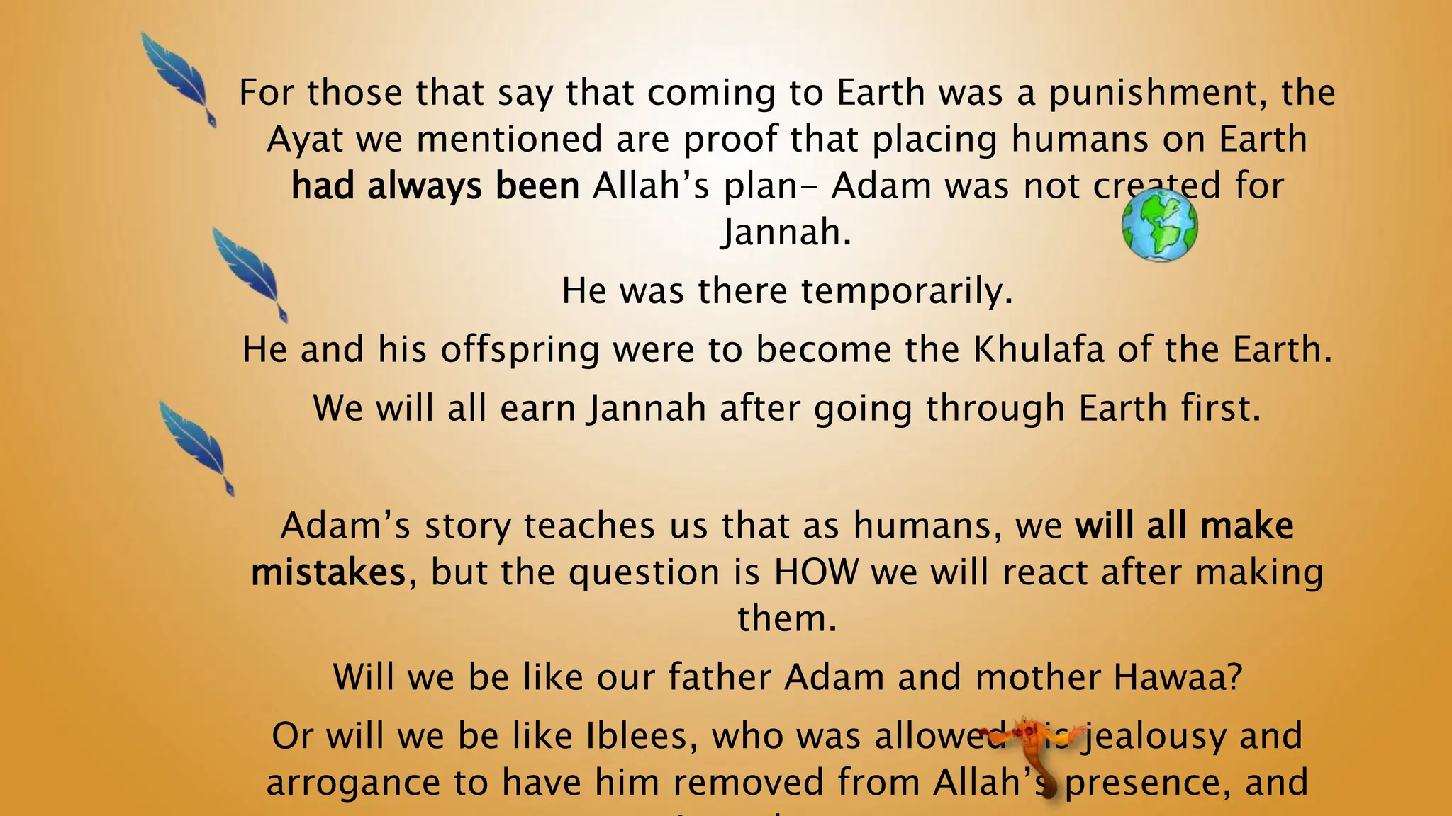 Prophet Adam and the creation of humans | PPTX