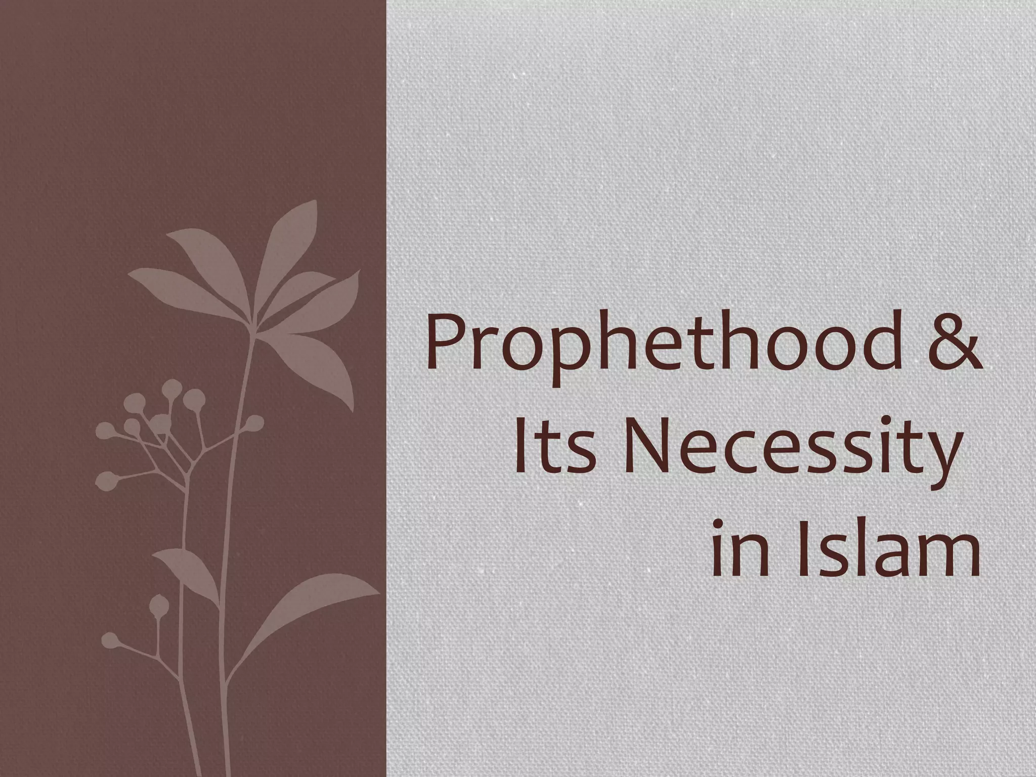 Prophethood | PPT