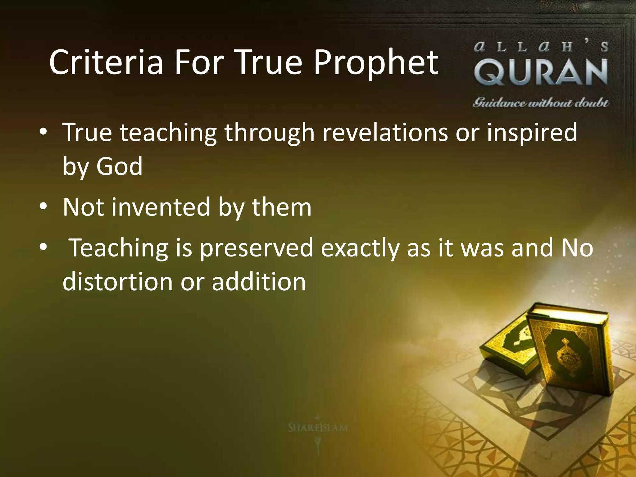 Prophet hood and_revelation2 | PPTX | Christianity | Religion ...