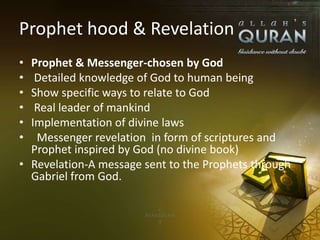 Prophet hood and_revelation2 | PPTX | Christianity | Religion ...