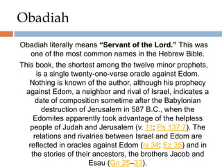 Prophetic Books of the Bible | PPTX