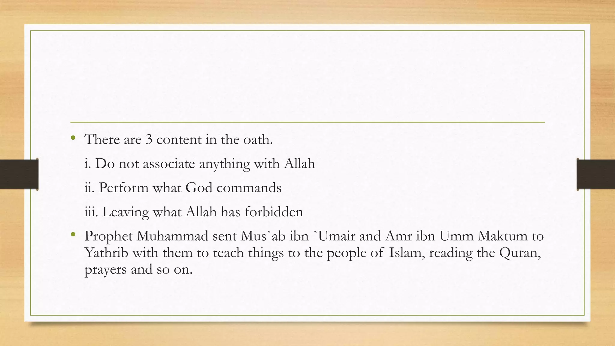 Prophetic history : Hijrah | PPTX
