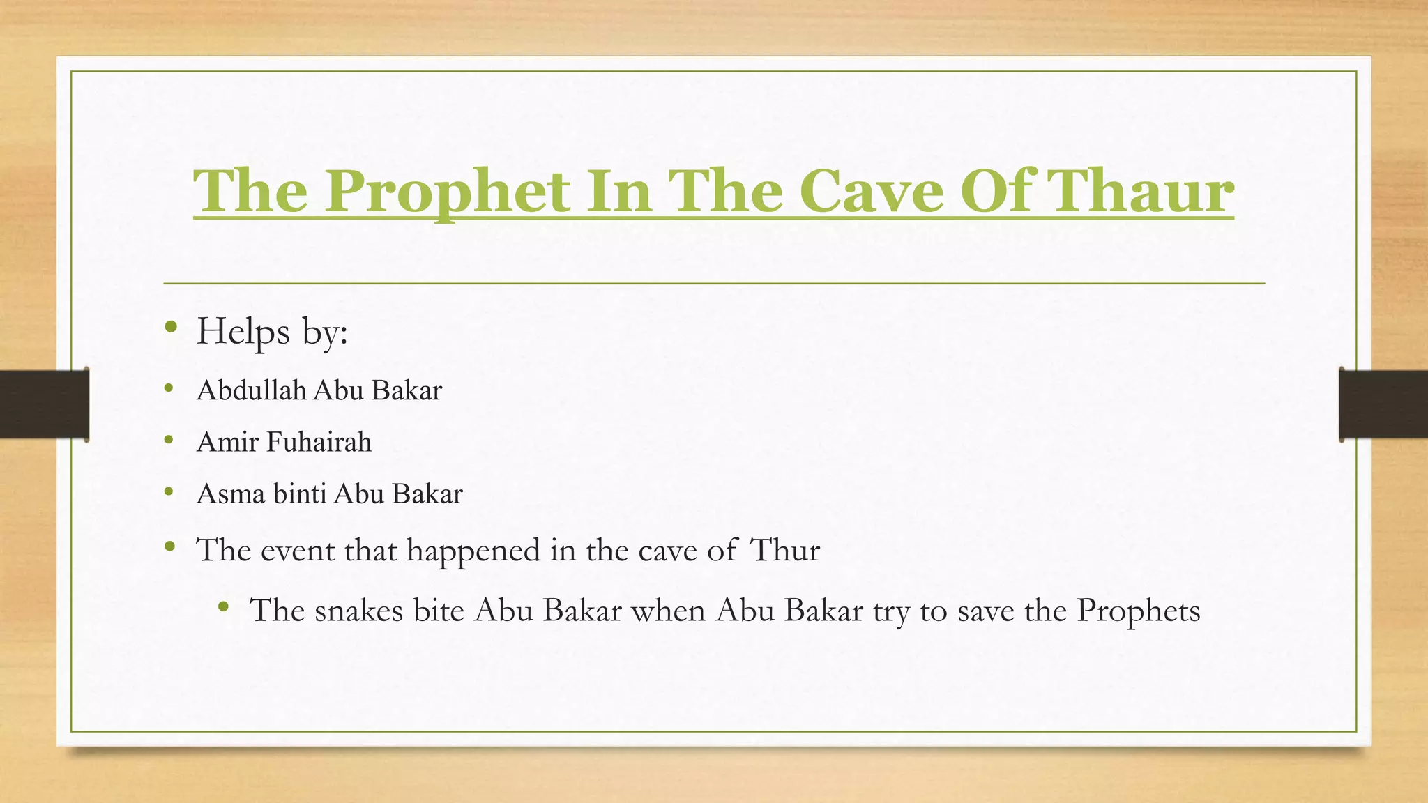 Prophetic history : Hijrah | PPTX