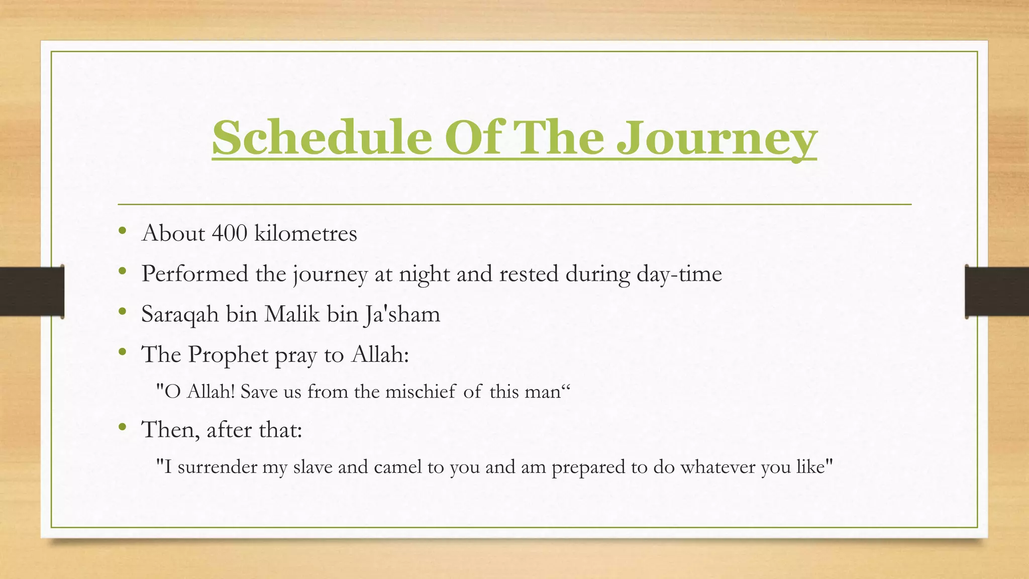 Prophetic history : Hijrah | PPTX