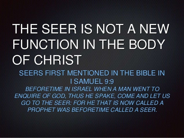 Understanding the Prophetic - The Seer Lesson 7